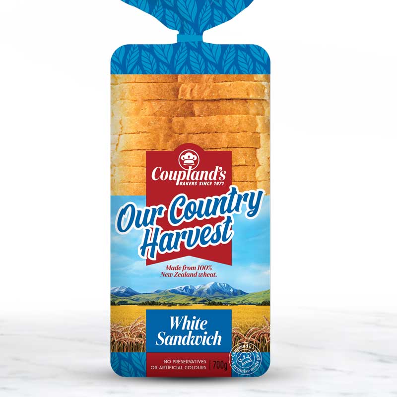 Our Country Harvest White Sandwich Bread - Coupland's Bakeries