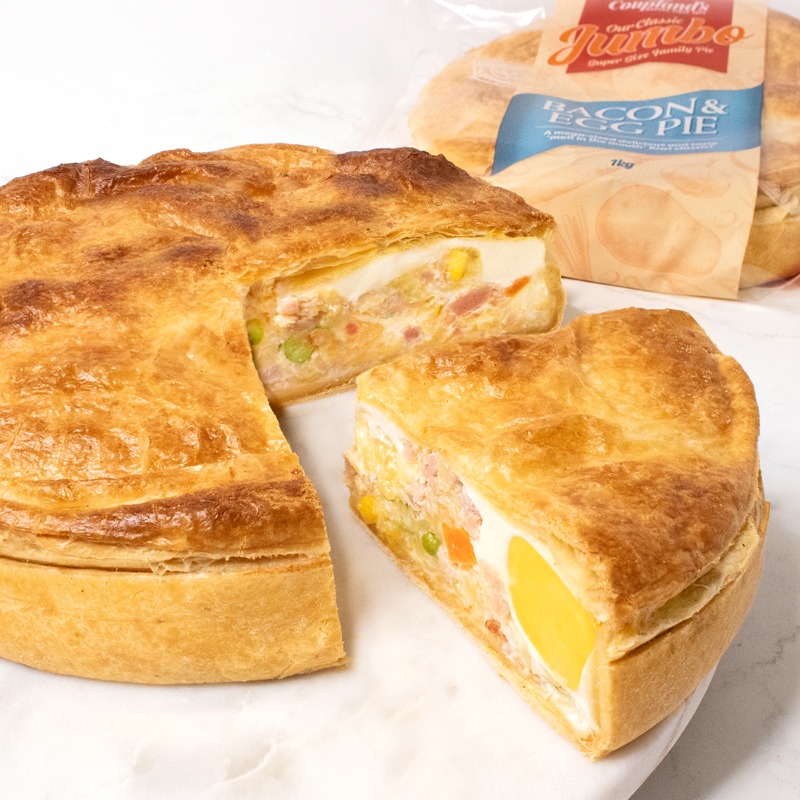 Buy Jumbo Bacon & Egg Pie 1kg - Coupland's Bakeries