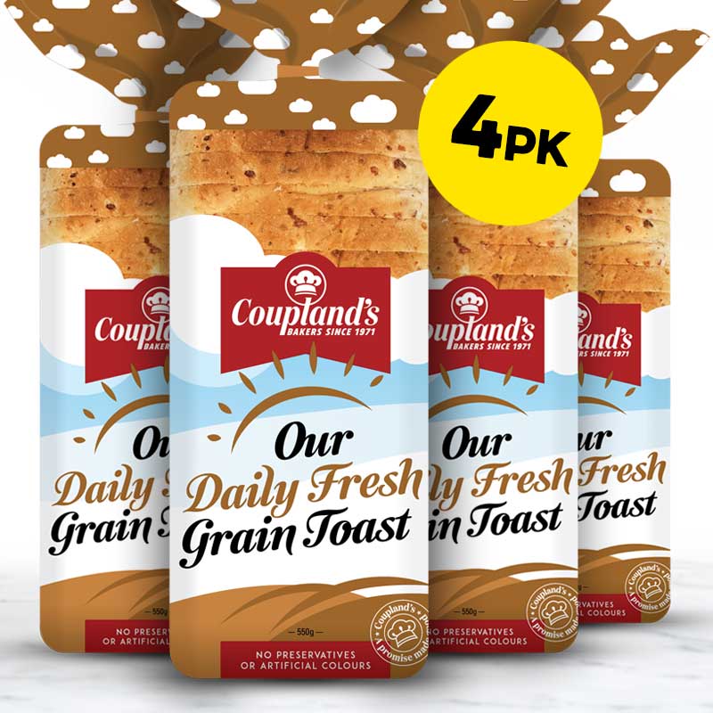 Our Daily Fresh Grain Toast 4pk - Coupland's Bakeries