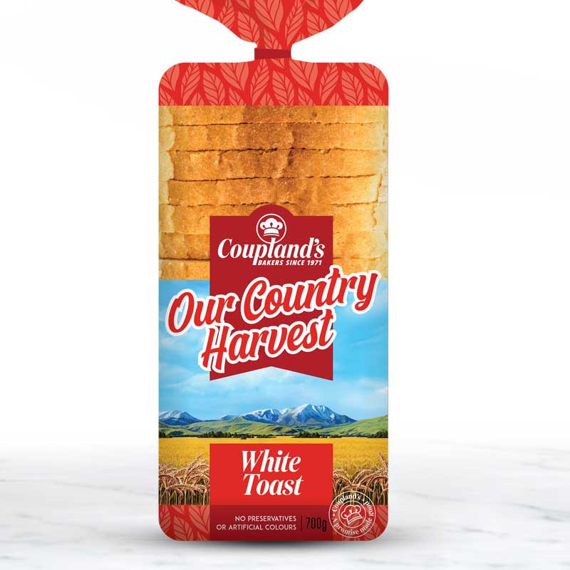 Our Country Harvest White Toast Bread - Coupland's Bakeries