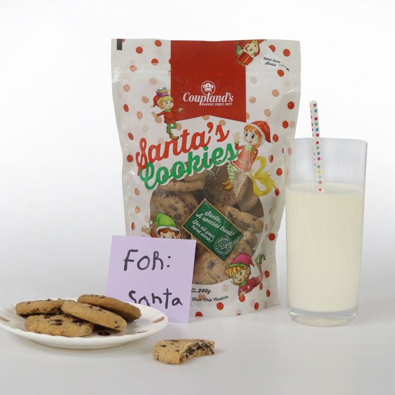 Christmas Santa's Cookies Super Choc Chip - Coupland's Bakeries